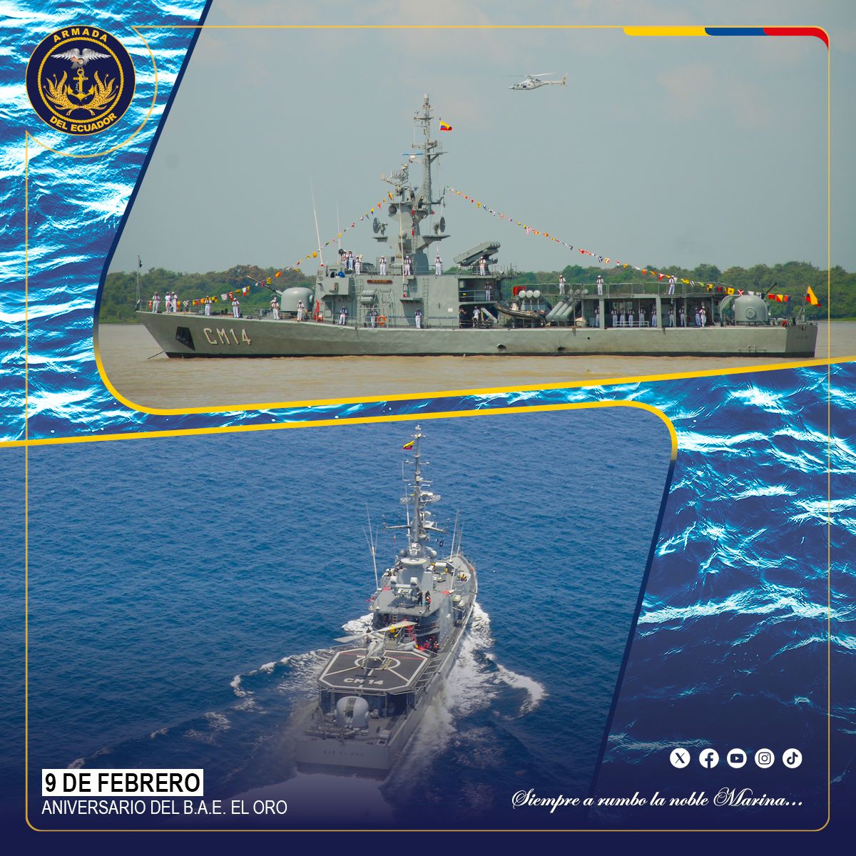 Armada del Ecuador destaca el aniversario de la Corbeta El Oro – Radio ...